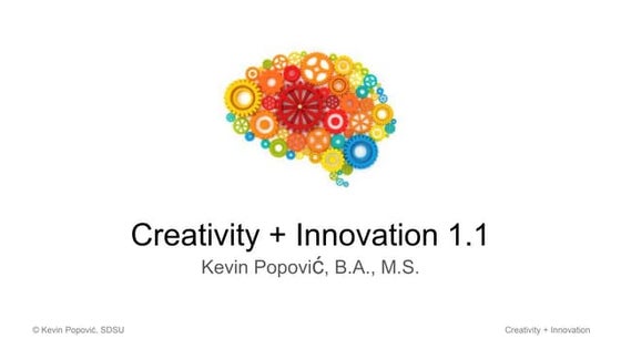 Creativity + Innovation 1.3 | PPT