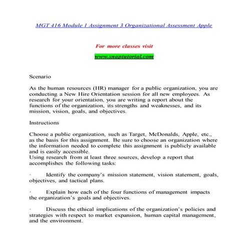Mgt 416 Success Begins / snaptutorial.com