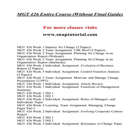 Mgt 426 Education Organization -- snaptutorial.com