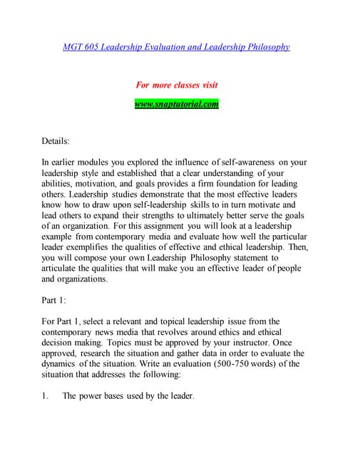 Mgt 605 clc assignment | DOCX