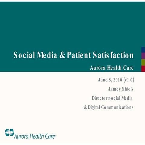 Integrating Social Media into Healthcare Communications | PPT | Social ...