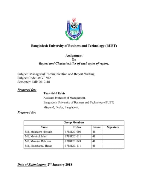 Report writing..... | PPT