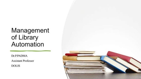 Integrated library management system | PPTX | Databases | Computer Software and Applications
