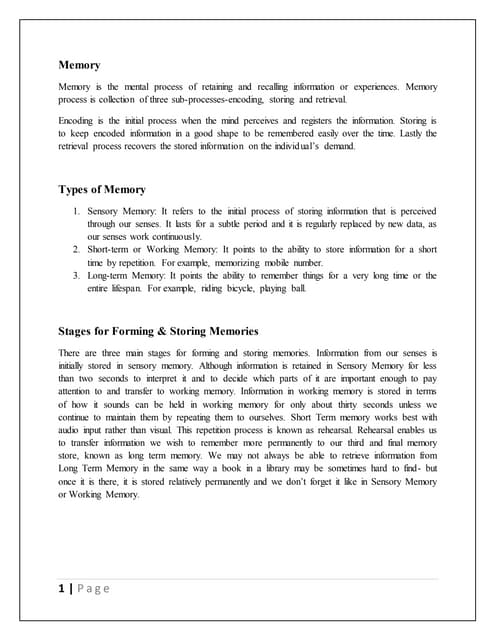 Memory Storage Capacity of Human Brain | PPTX | Brain and Nervous ...