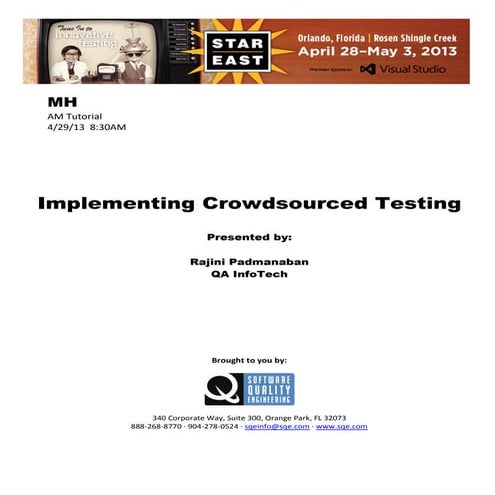 Implementing Crowdsourced Testing | PDF