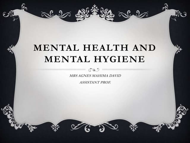 Unit 3 ( mental health and mental hygiene) | PPTX