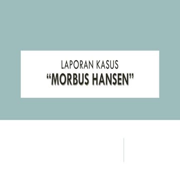 Morbus Hansen | PDF