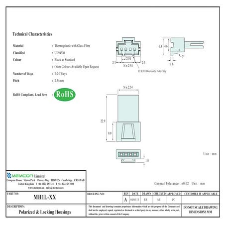 Memcon Mh1 l polarised-locking-housing | PDF