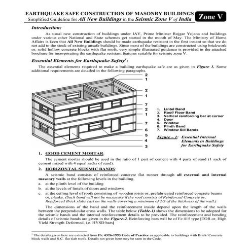 EARTHQUAKE SAFE CONSTRUCTION OF MASONRY BUILDINGS | PDF
