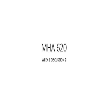 MHA 620 | PPT