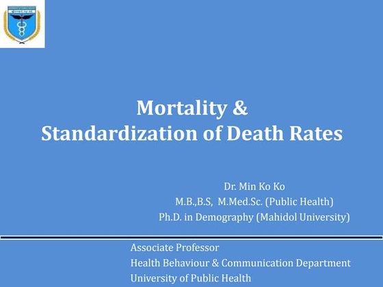 Measures of mortality | PPT