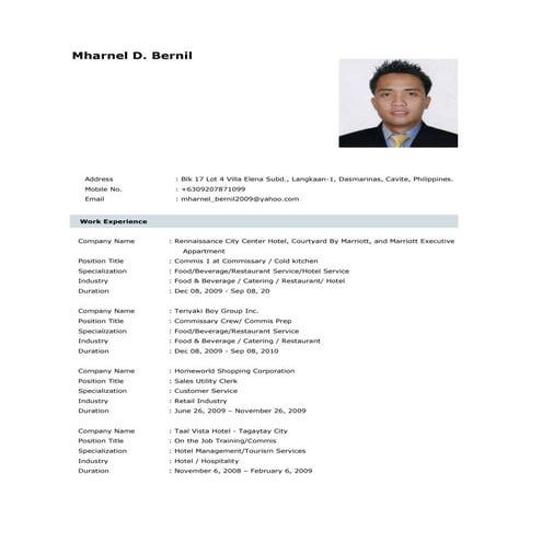 Mharnel cv[1] | DOC