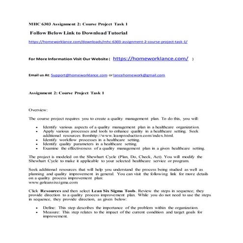 Mhc 6303 assignment 2 course project task 1 | DOCX