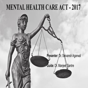 Mental Health Care Act, 2017 | PPTX