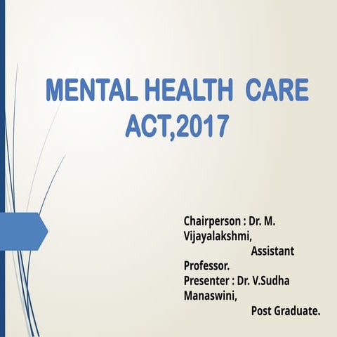 Mental health act | PPTX