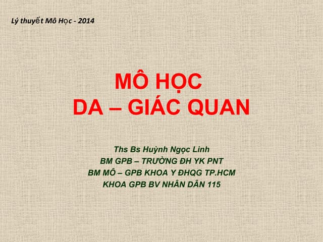 Mô học hệ hô hấp -2019-2020 | PPT
