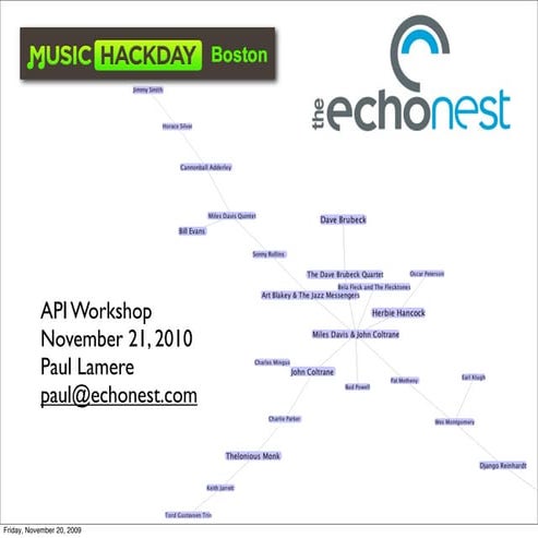 The Echo Nest workshop for Boston Music Hack Day | PDF | Digital Audio ...