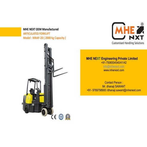 MHE NEXT Articulated Forklift | PPT