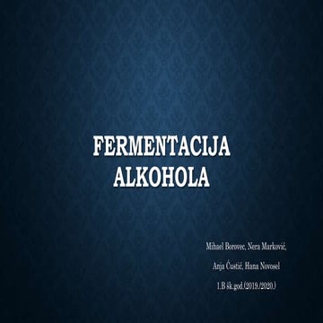 Fermentacija alkohola-istrazivacki-rad | PPTX