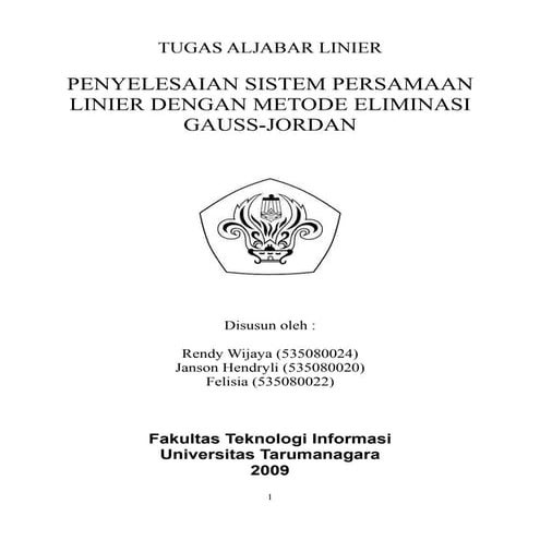 Matriks eselon baris dan eselon baris tereduksi | PPTX