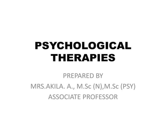 Psychotherapy ppt. | PPTX
