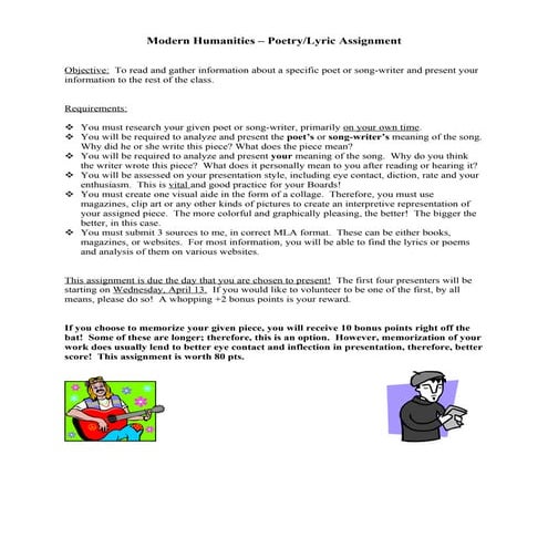 Directions for poetry summative | DOCX