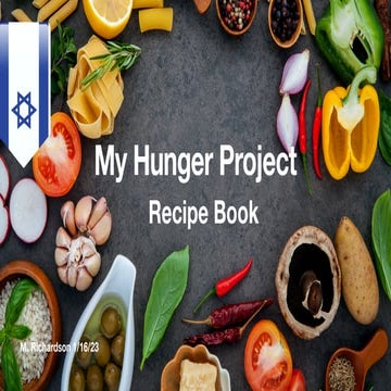My Hunger Project Recipe Book | PPT