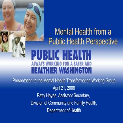 Mental Health From A Public Health Perspective | PPS