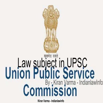 Law subject in upsc | PPTX