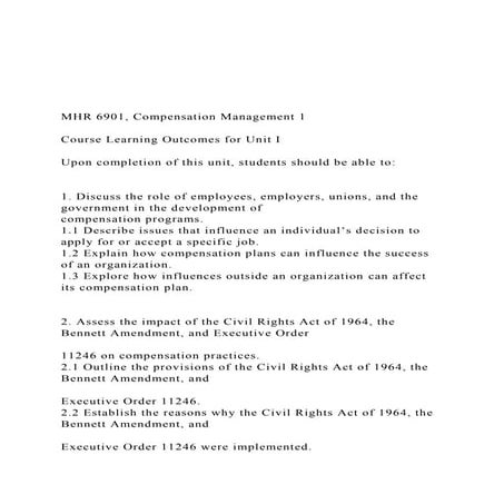 Compensation management Question paper for assignments | DOC