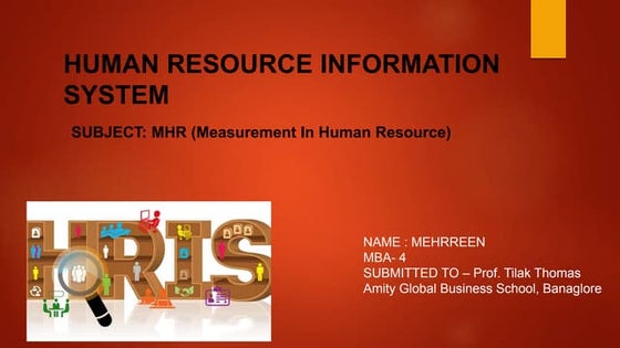 Human Resources Information System (HRIS) | PPTX
