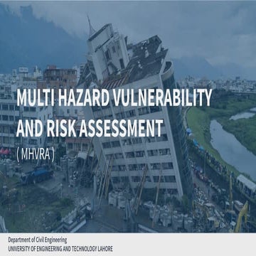 Multi hazards Vulnerability and Risk Assessment (MHRVA) | PDF