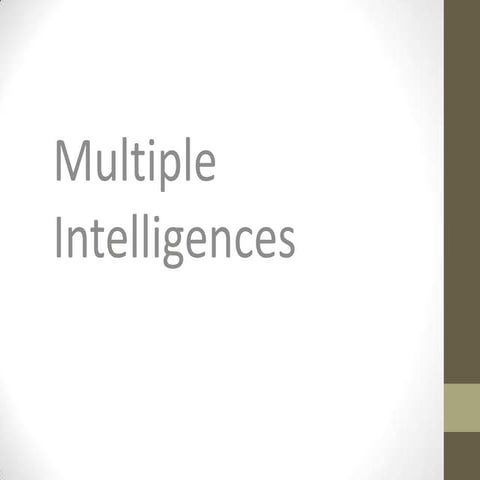 Multiple Intelligences | PPT