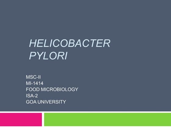 Helicobacter pylori | PPT