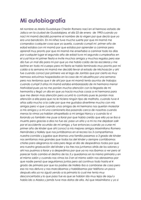 mi autobiografia | DOC