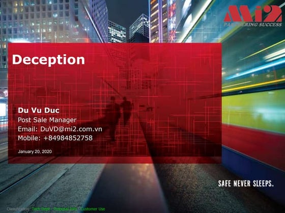 Deception Technology For Advanced Detection Pptx Information And Network Security Computing