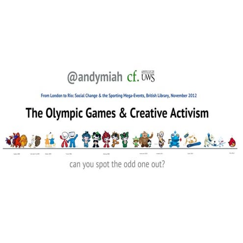 The Olympic Games and Creative Activism | PDF