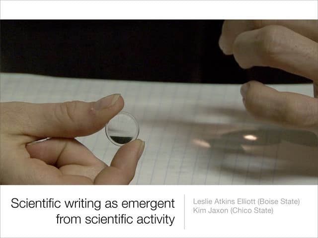 Scientific writing as emergent from scientific activity | PPT Scientific writing as emergent from scientific activity | PPT