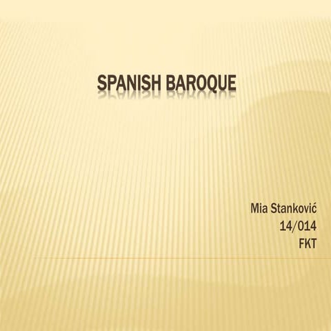 spanish baroque | PPT
