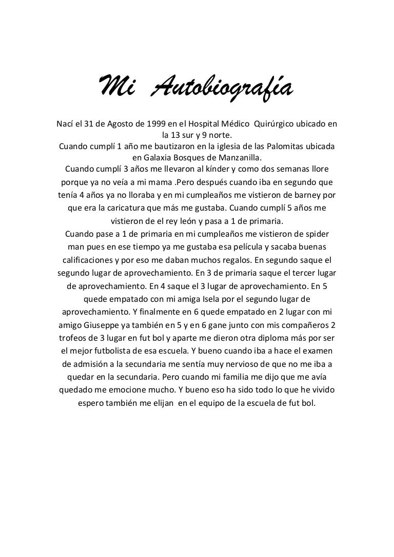 Mi autobiografia