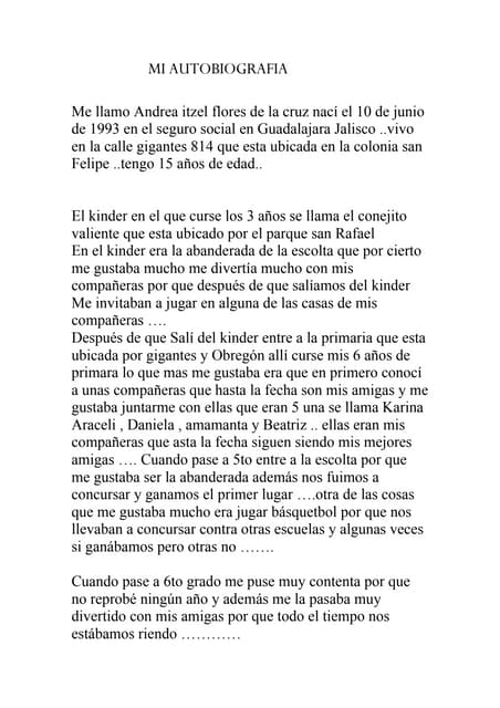 mi autobiografia | DOC