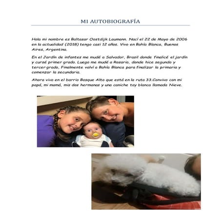 Mi autobiografia | DOCX