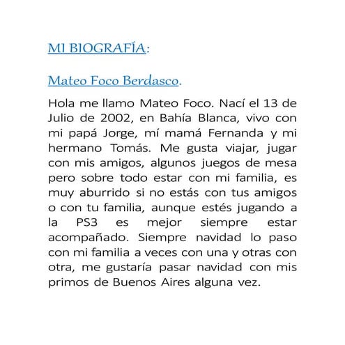 Mi biografía | DOCX