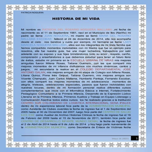 Mi biografia | DOCX