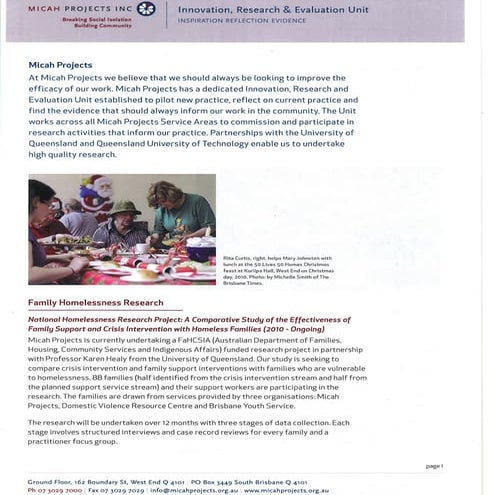 Overview of Micah Projects | PDF