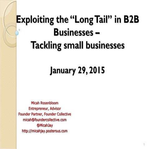 Exploiting the Long Tail | PPT