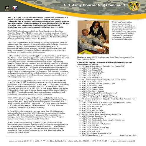 MICC Fact Sheet 2015 | PDF