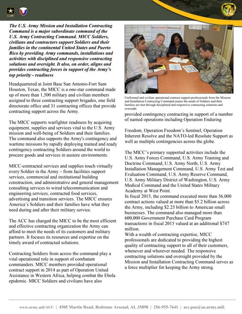 MICC Fact Sheet 2015 | PDF