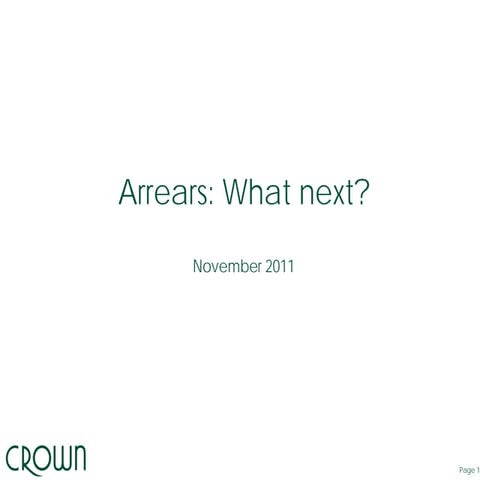 Arrears: what next? | PDF