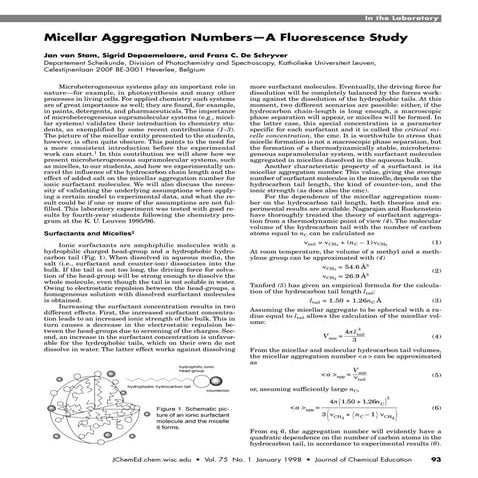 Micellar aggregation number | PDF